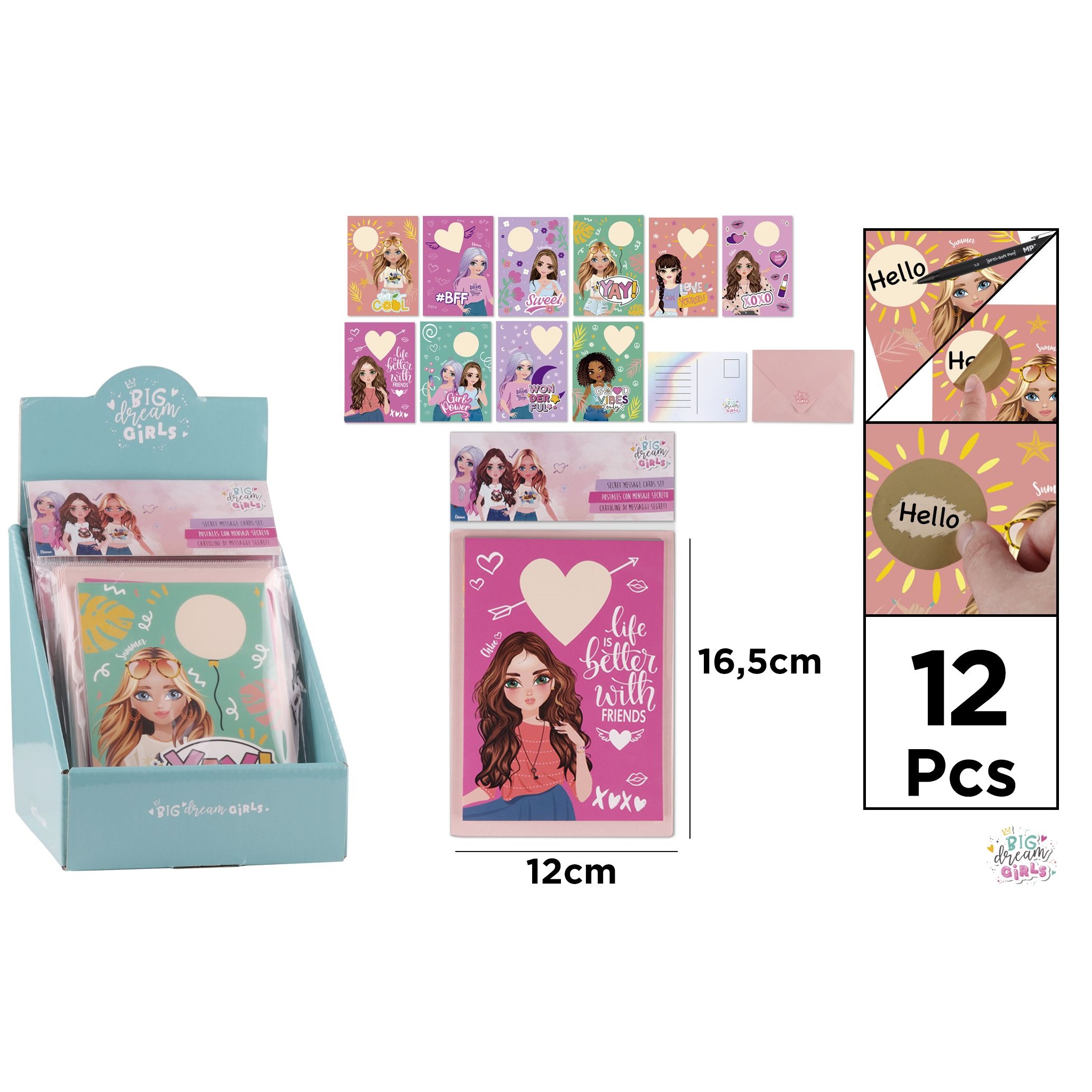 Wholesale BD016 Secret Message Cards, Cartoon Envelopes Manufacturer ...