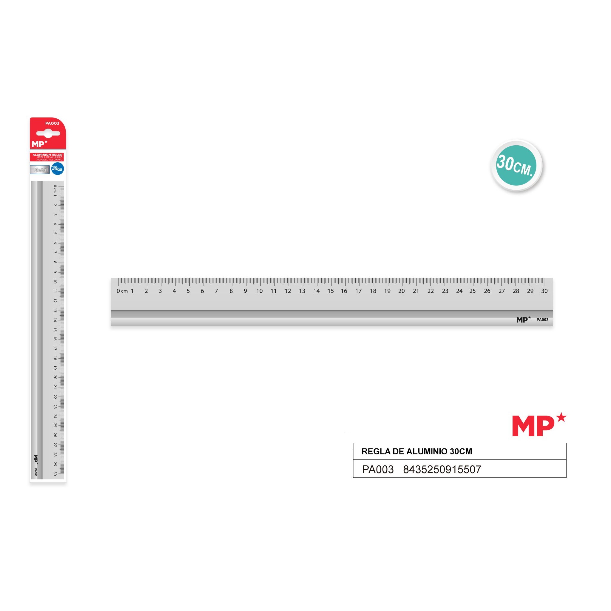 Wholesale PA003 Simple Aluminum Ruler 30cm Ruler Student Drawing Office ...