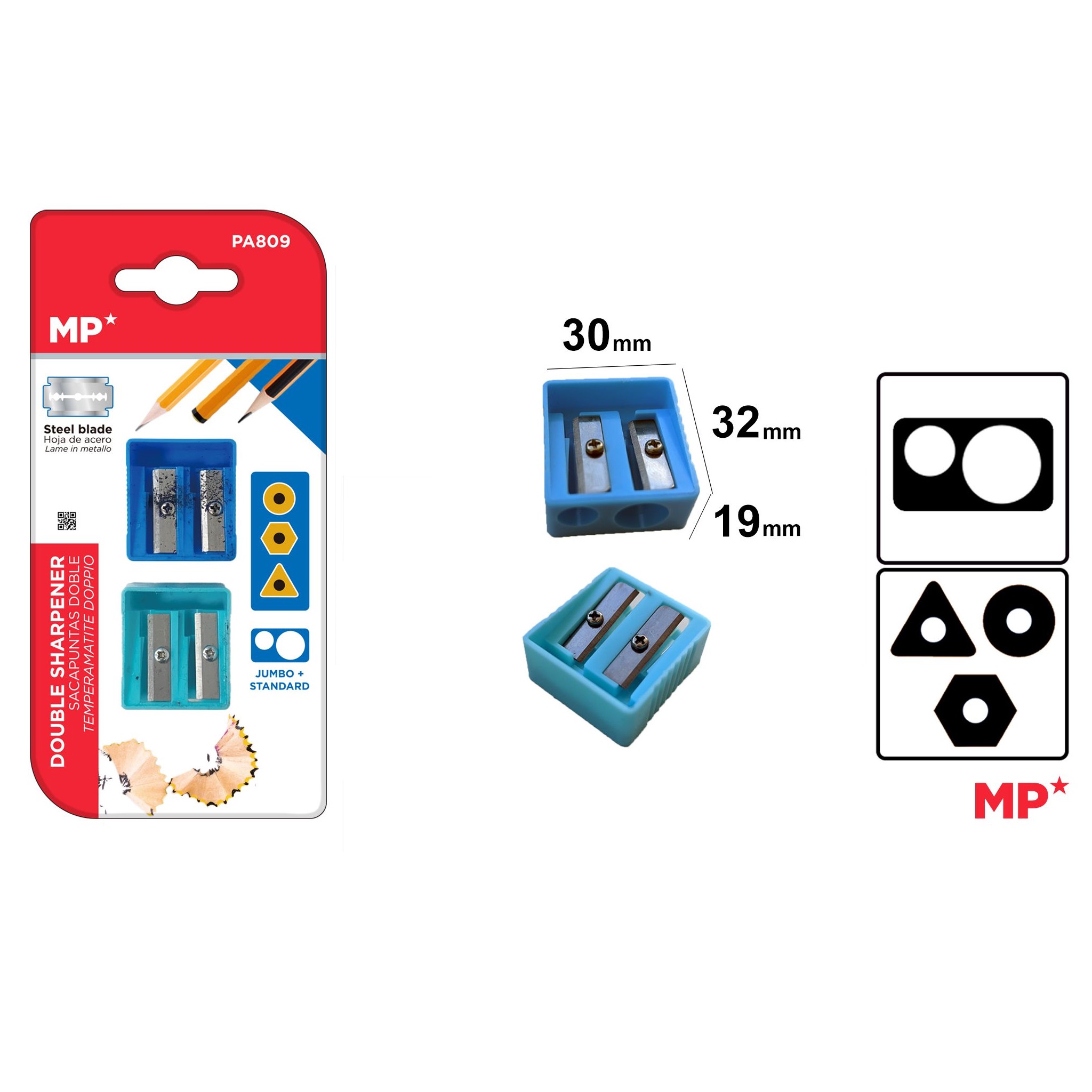 Wholesale PA843/845/809/840 Standard Plastic Pencil Sharpener Double ...