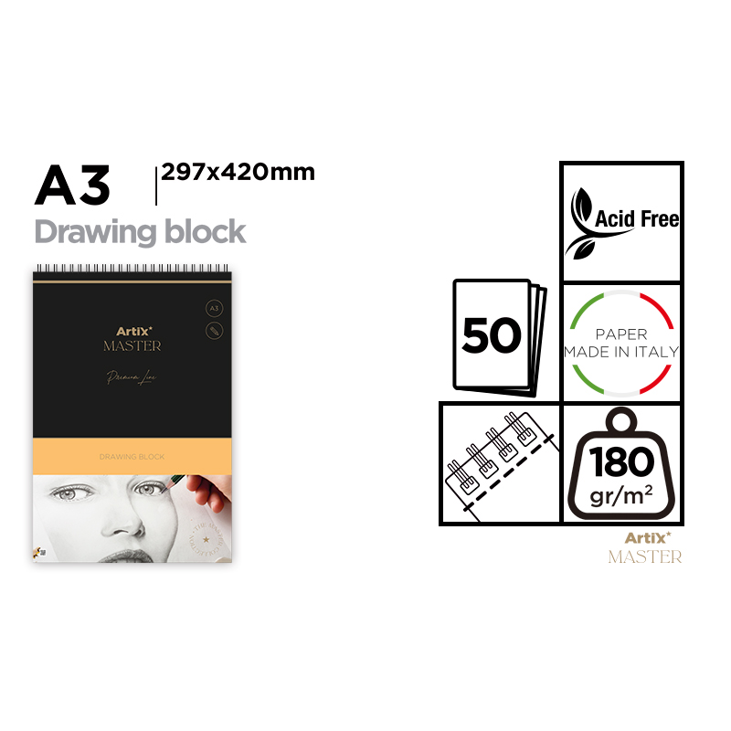 Wholesale PB1019 Drawing Book A3 30 Sheets 180 g/m² Premium Line ...