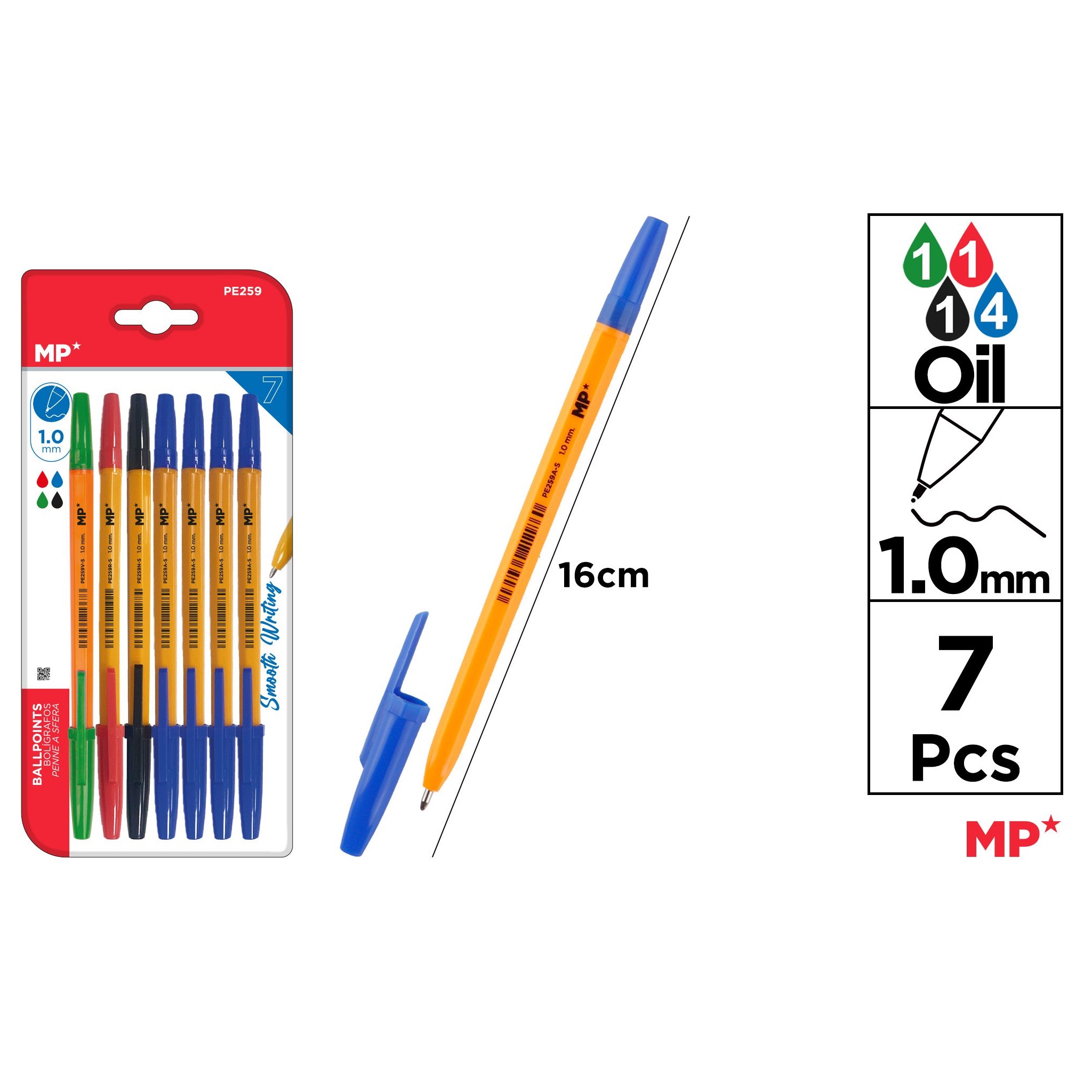 Wholesale PE259 Simple Ballpoint Pen Set 1.0mm Ballpoint Pen Office ...