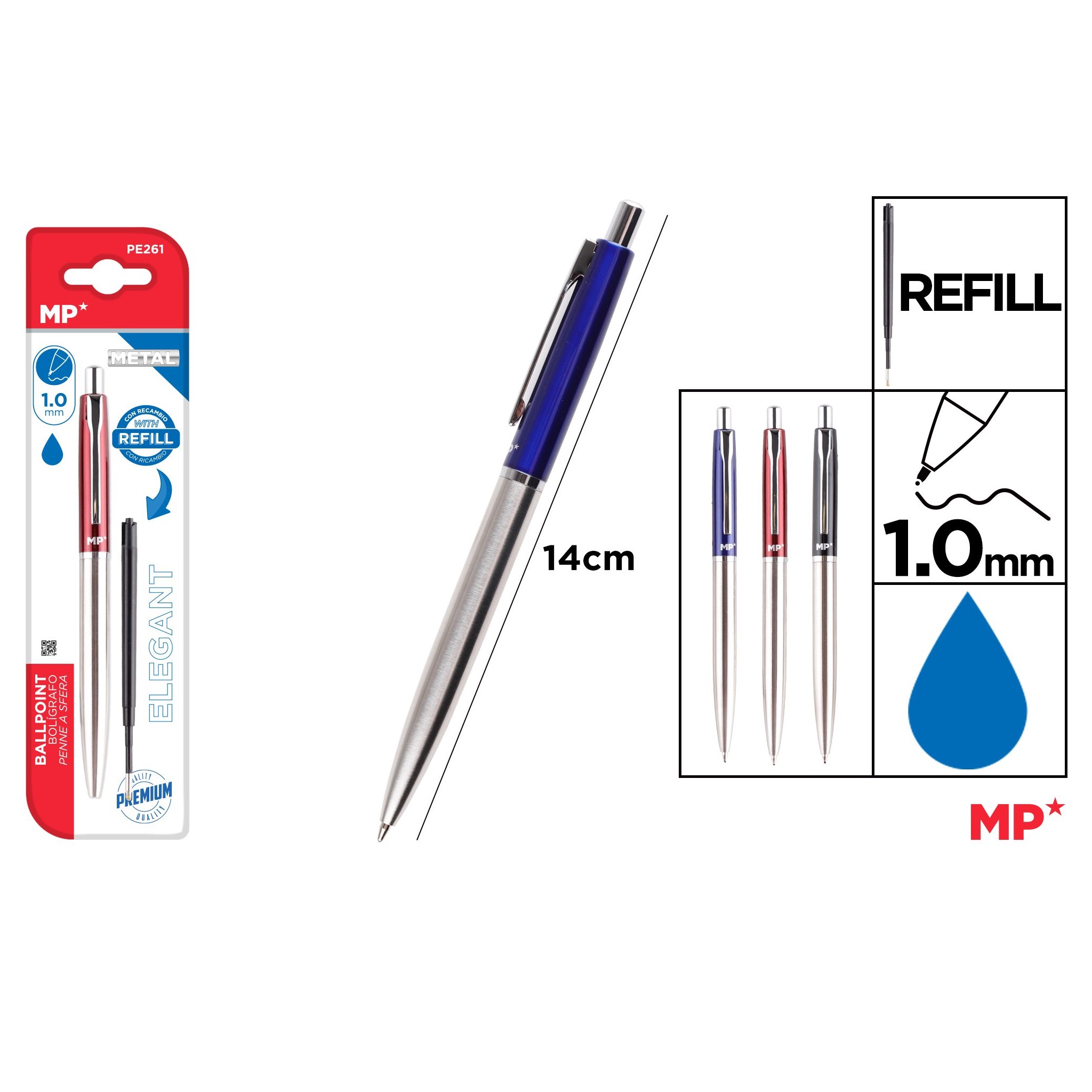 Wholesale PE261/262 Metal Ballpoint Pen Retractable Ballpoint Pen Set ...