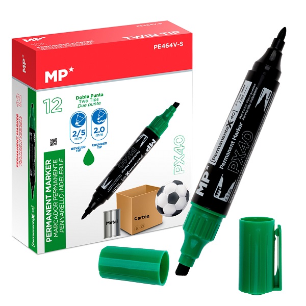 Wholesale PE464V-S Green Marker Dual Tip Marker Long Lasting Marker ...