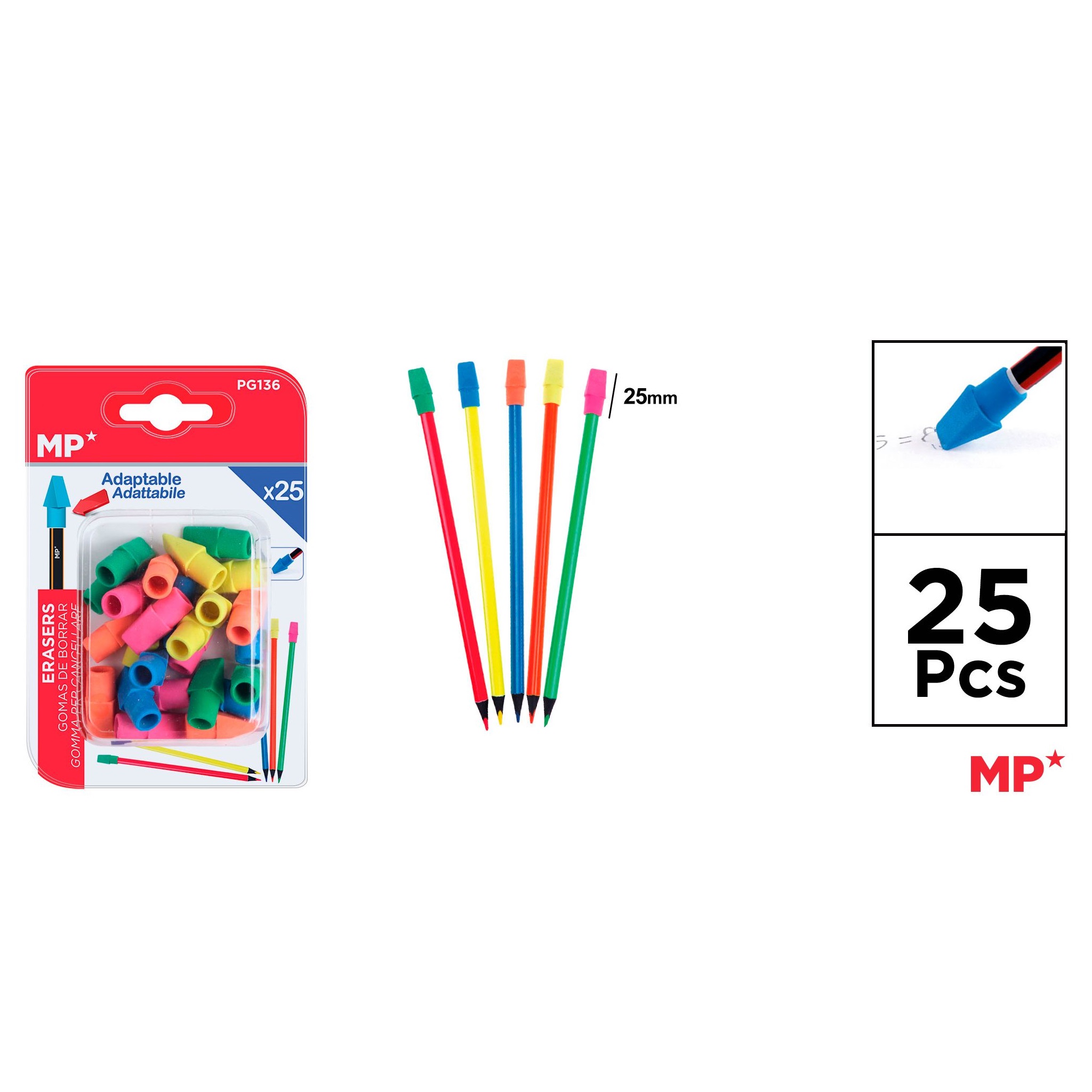 Wholesale PG136/139 Cap Erasers Adaptable Eraser for Pencil Production ...