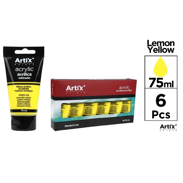 Wholesale PP631-02 High Density Satin Lemon Yellow Acrylic Paint 75ml Manufacturer and Supplier ...