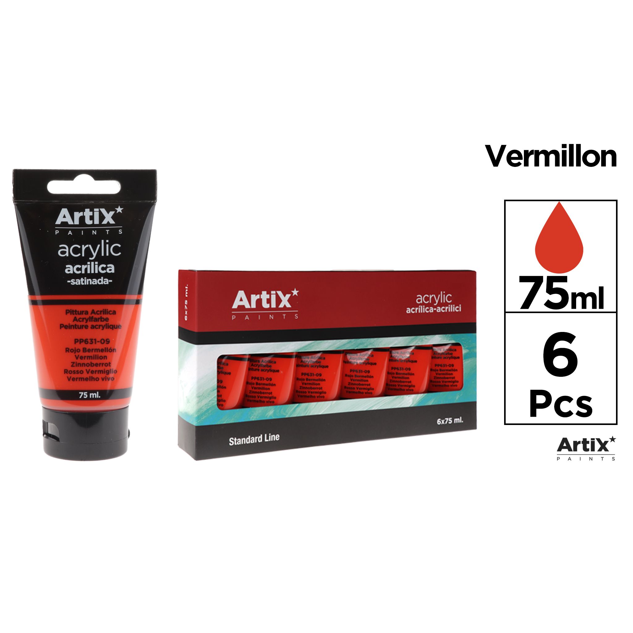 Wholesale PP631 Professional High Density Satin Acrylics Paint 75ml Production and Supply ...