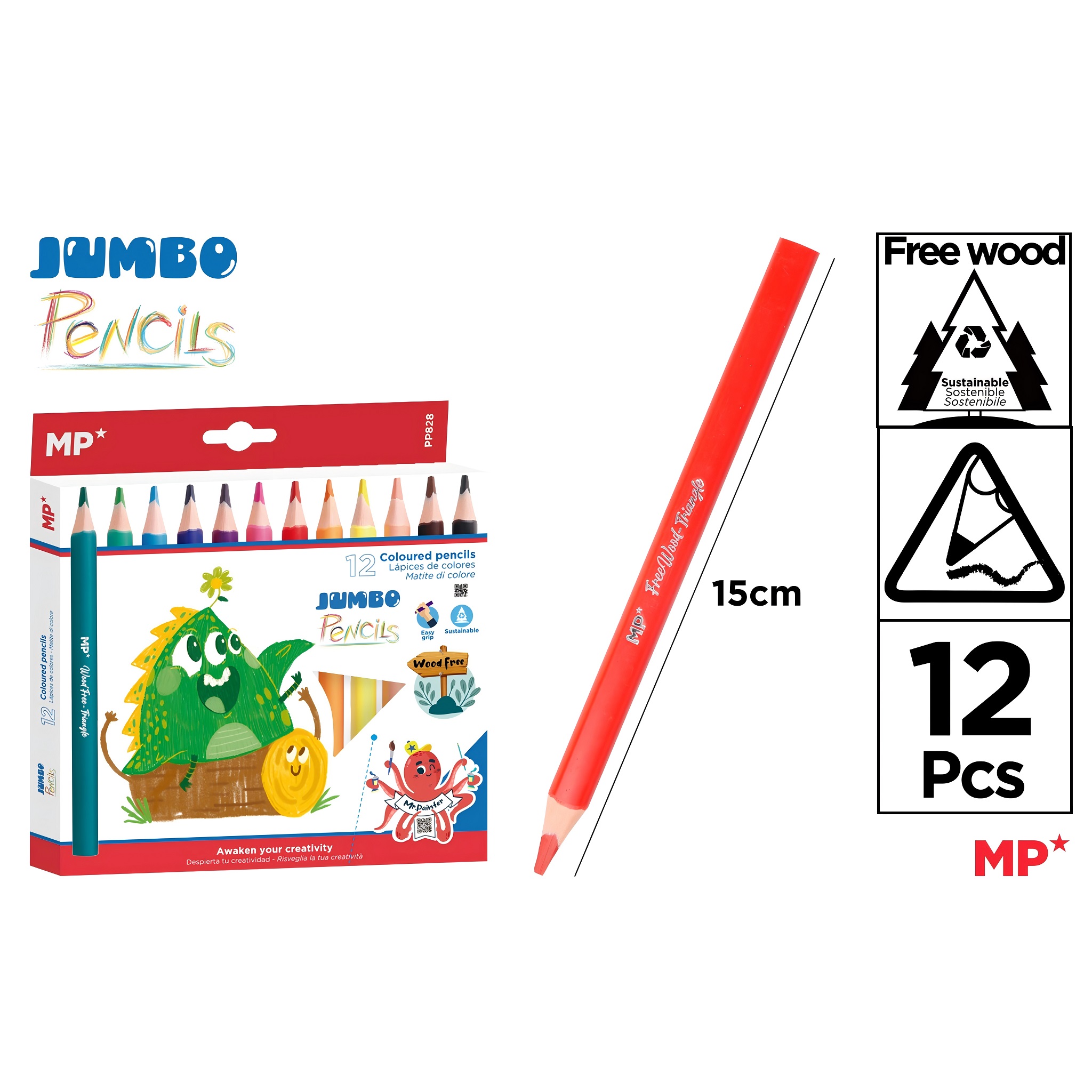 Wholesale Jumbo Colored Pencils Triangle Pencils Colored Pencil Set ...